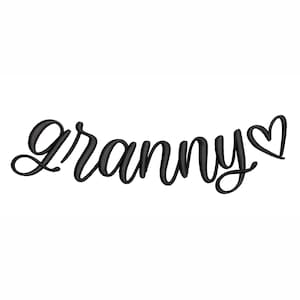 Curved Granny Machine Embroidery Design. 4 Sizes. Granny Collar ...