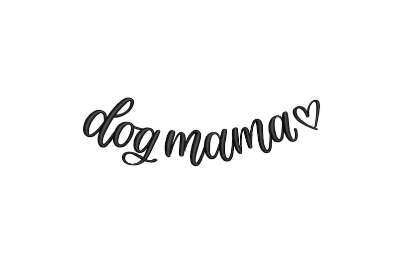 Dog Mama Curved Machine Embroidery Design. 4 Sizes. Dog Mom - Etsy