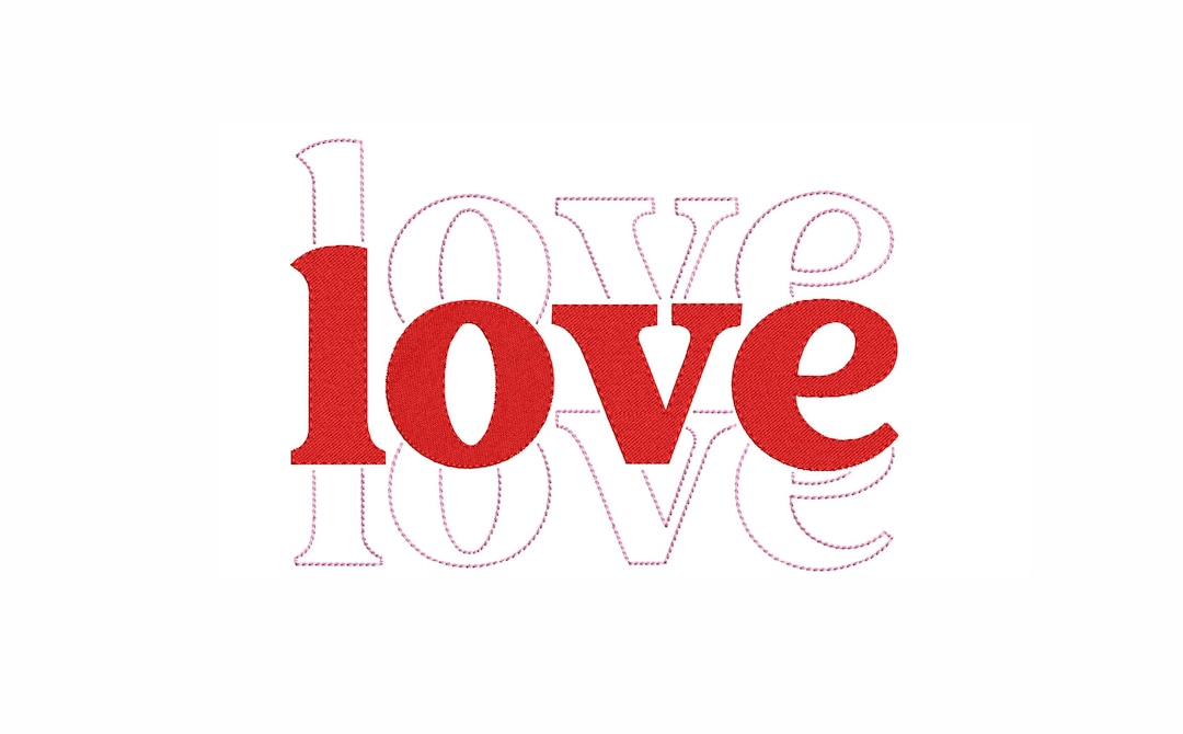 Love Machine Embroidery Design. 5 Sizes. Valentine's Day Embroidery ...