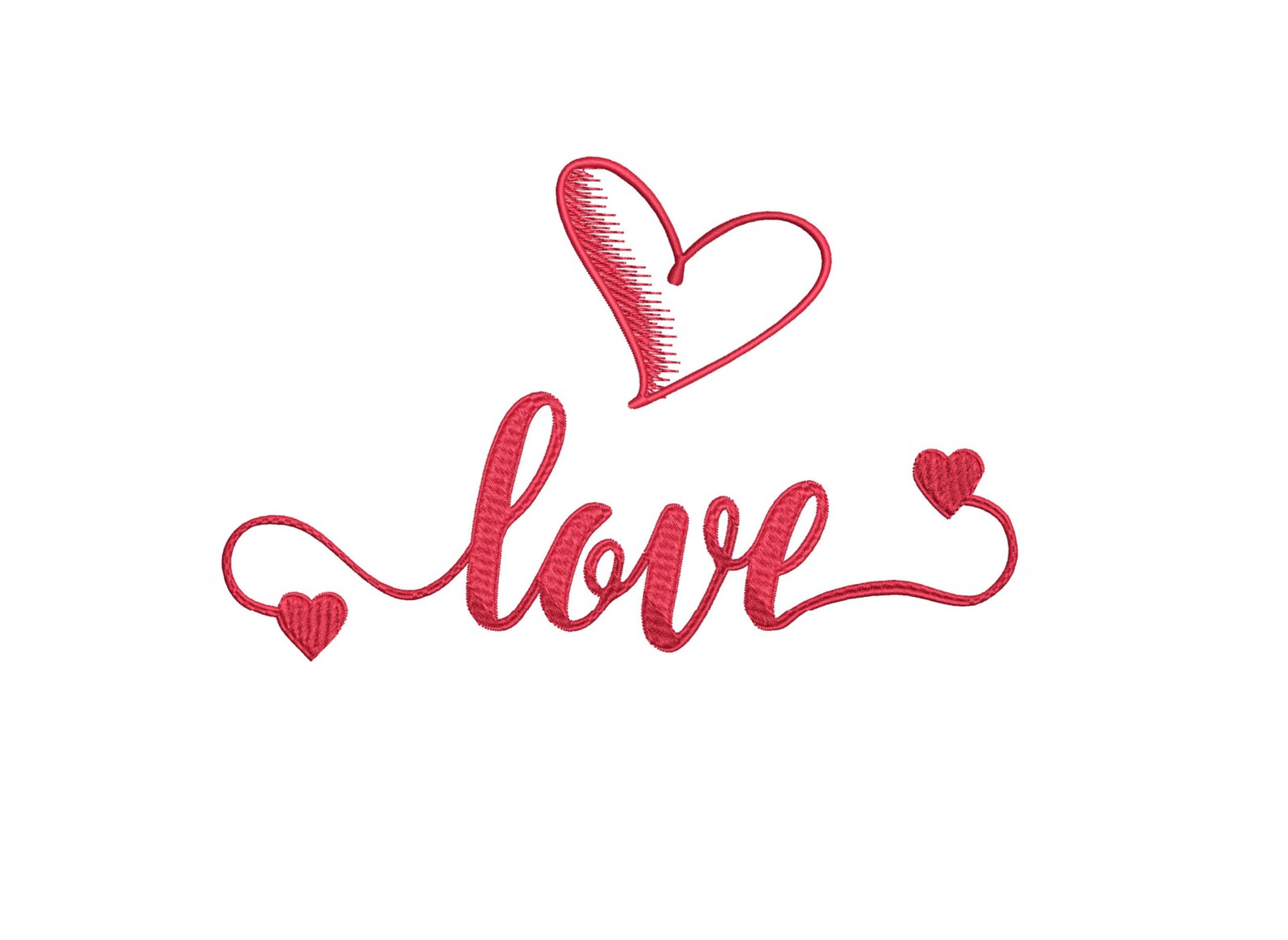 Love Machine Embroidery Design. 3 Sizes. Valentine's Day Embroidery ...