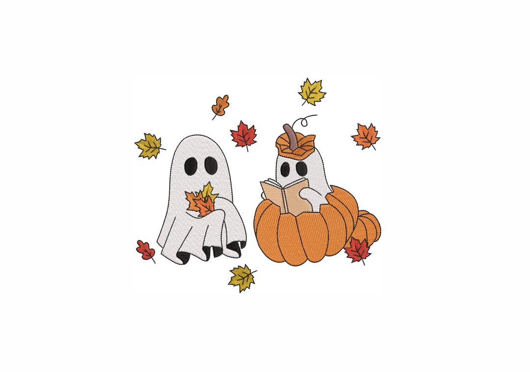 Ghosts Machine Embroidery Design. 5 Sizes. Fall Embroidery Design ...