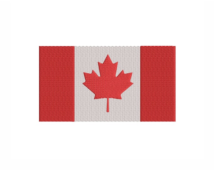 Canada Flag Machine Embroidery Design, 2.5x2.5, 4x4 and 5x7 Hoop, Flag ...