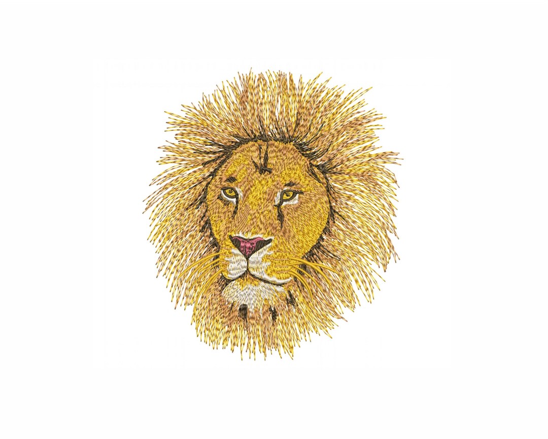 Lion Machine Embroidery Design. 4 Size. Animal Embroidery Design ...