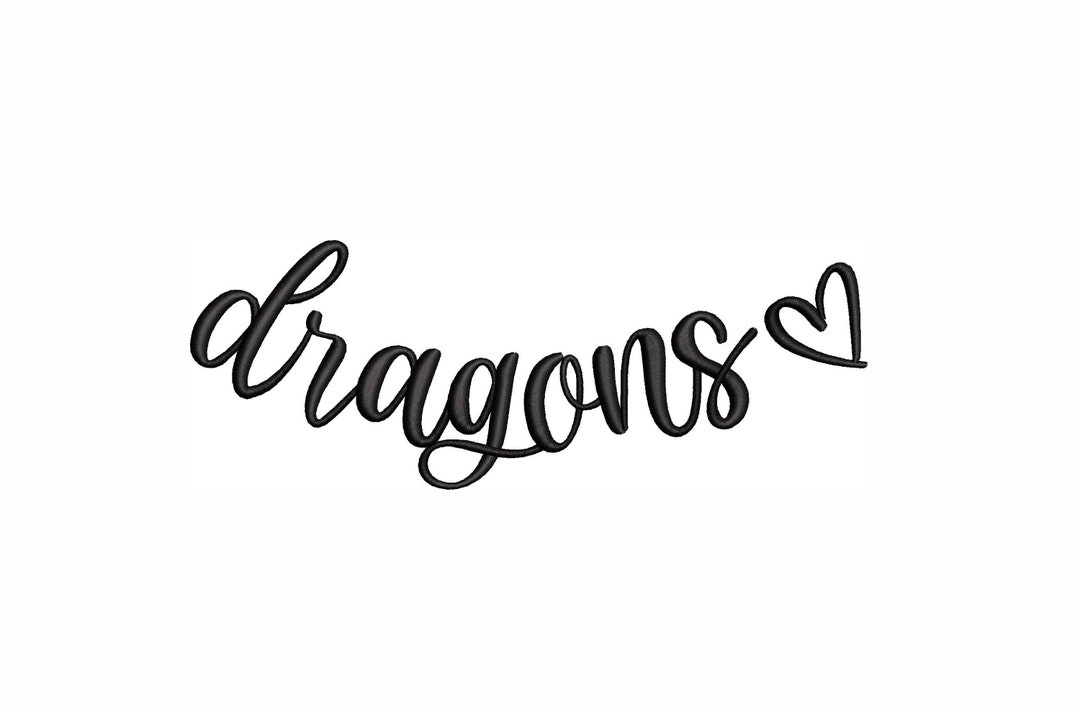 Curved Dragons Machine Embroidery Design. 4 Sizes. Dragons Collar ...