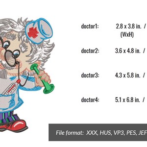 Doctor Machine Embroidery Design. 4 Sizes. Hospital Staff Embroidery ...