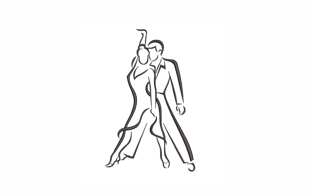 Ballroom Dancing Machine Embroidery Design. 5 Sizes. Dance Embroidery ...