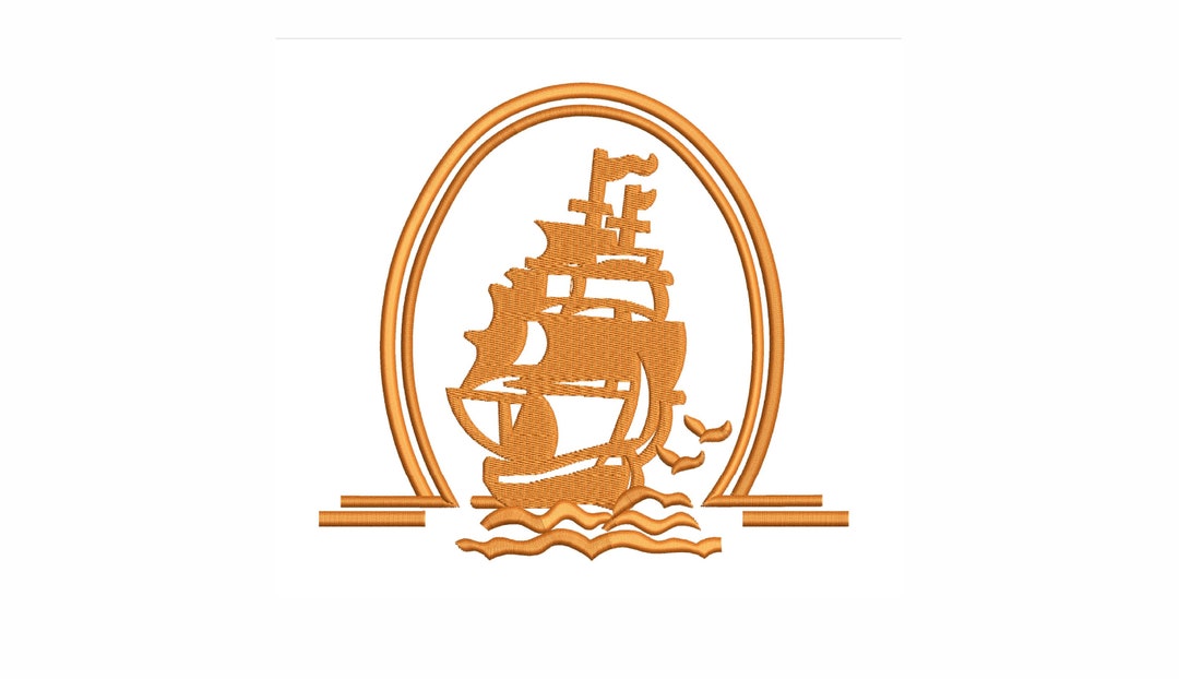 Ship Machine Embroidery Design. 4 Sizes - Etsy