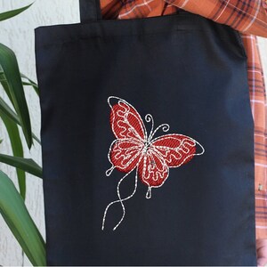 Butterfly Machine Embroidery Design. 4 Sizes. One Line Embroidery File ...