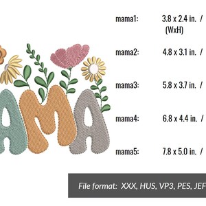Mama Flowers Machine Embroidery Design. 5 Sizes. Wild Flowers ...