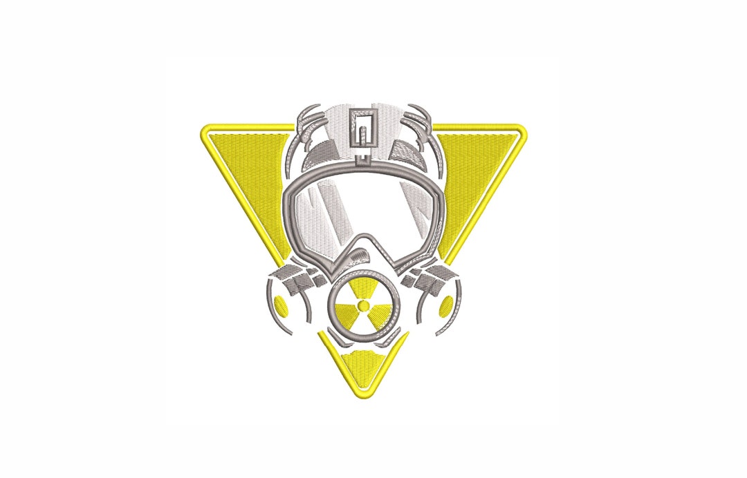 Mask Machine Embroidery Design. 4 Sizes. Radioactive Symbol Embroidery ...