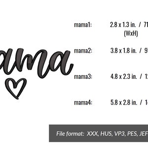 Mama Machine Embroidery Design. 4 Sizes. Mother Embroidery Design - Etsy