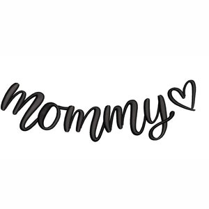 Curved Mommy Machine Embroidery Design. 5 Sizes. Mommy Collar ...