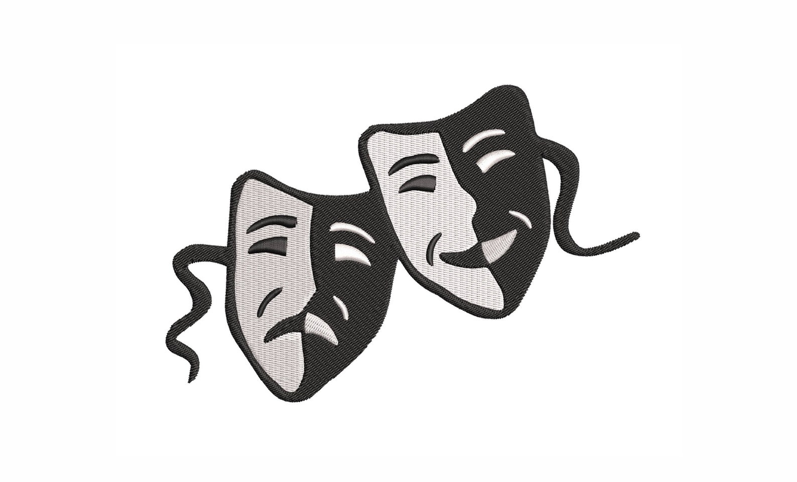 Theatre Machine Embroidery Design. 4 Sizes. Theatrical Masks - Etsy