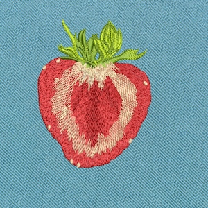 Strawberry Machine Embroidery Design. 3 Sizes. Fruit Embroidery Design ...