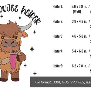 Cow Machine Embroidery Design. 5 Sizes. One Boujee Heifer Embroidery ...