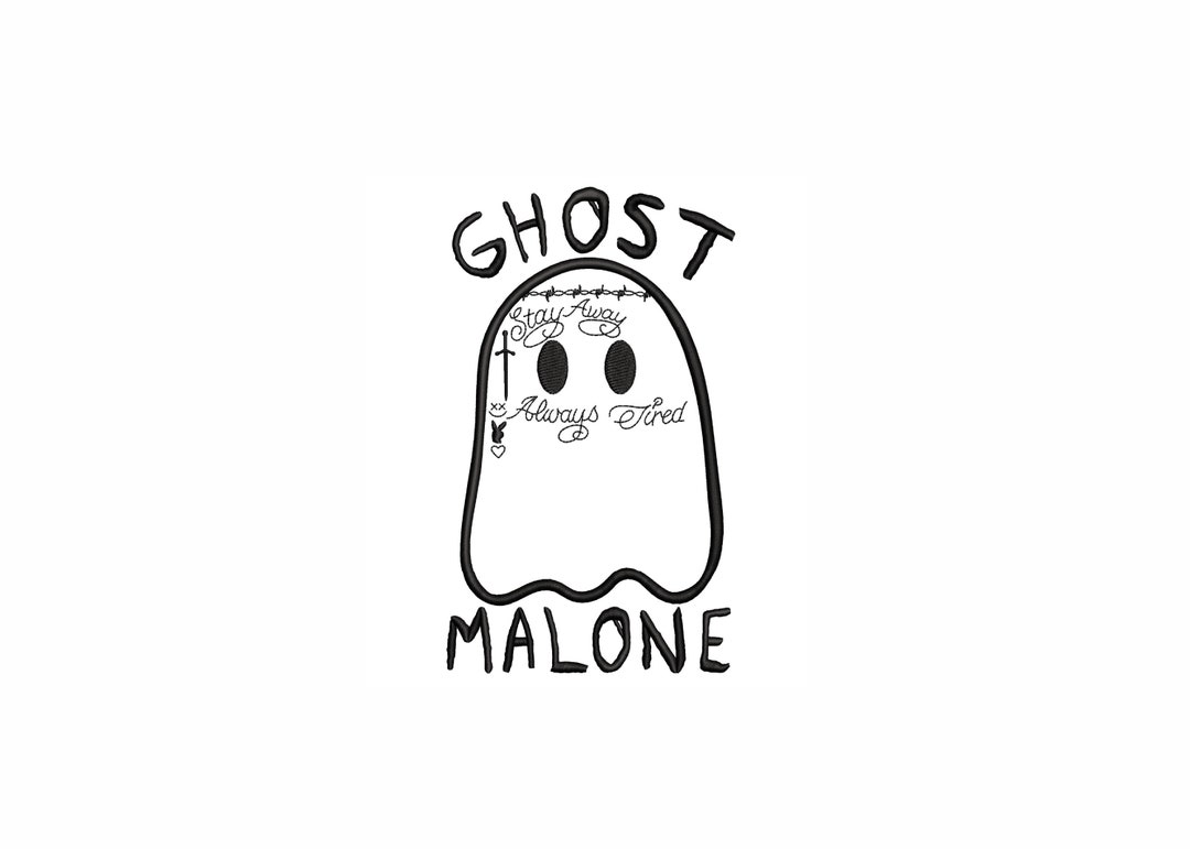 Ghost Machine Embroidery Design. 4 Sizes. Funny Ghost Embroidery Design ...