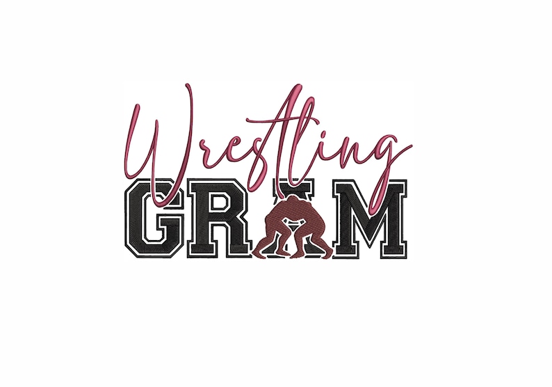 Wrestling Gram Embroidery Design 7 Sizes, Grandma Wrestling Shirt ...