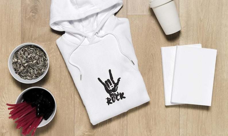 Rock Machine Embroidery Design. 4 Sizes. Finger Embroidery - Etsy