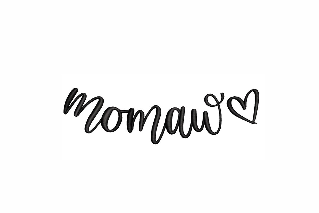Curved Momaw Machine Embroidery Design. 5 Sizes. Momaw Collar ...