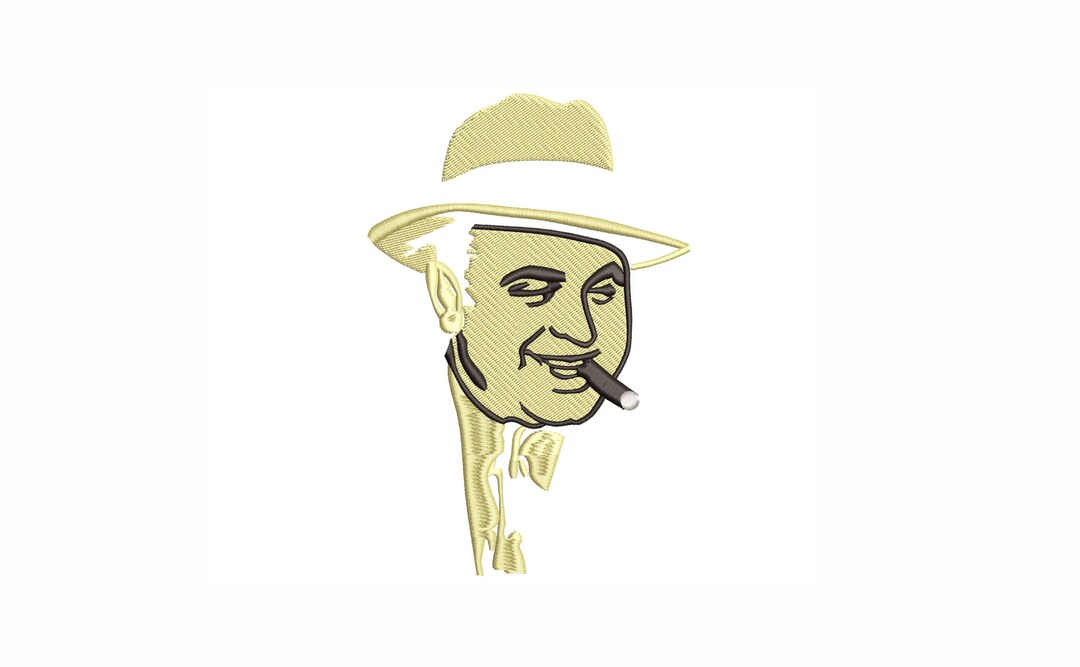 Al Capone Machine Embroidery Design. 6 Sizes. Gangster Embroidery ...