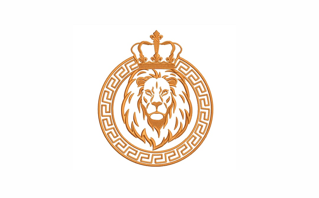Lion With Crown Machine Embroidery Design. 4 Sizes. Lion Logo ...