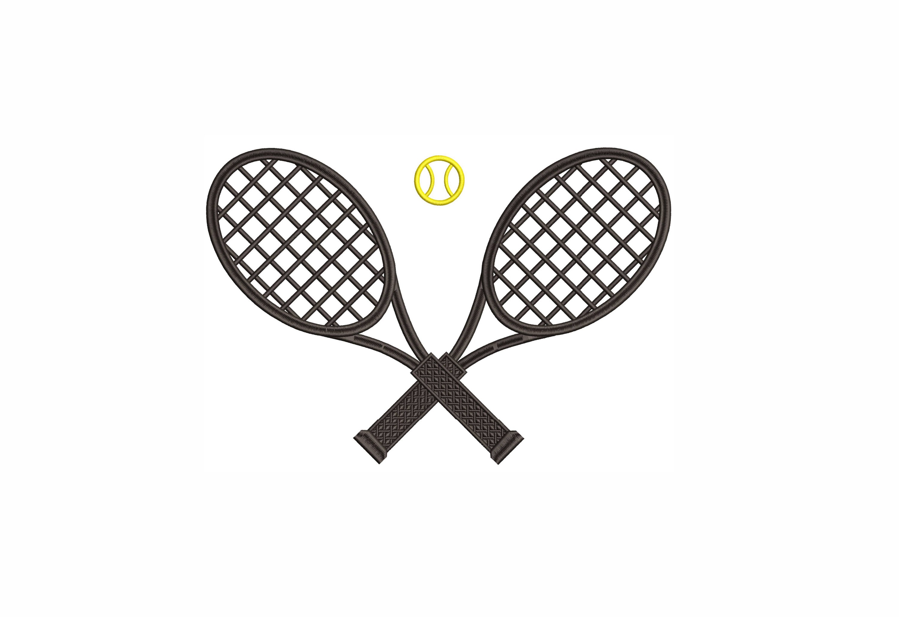 Tennis Rackets Machine Embroidery Design. 9 Sizes. Sports Embroidery ...