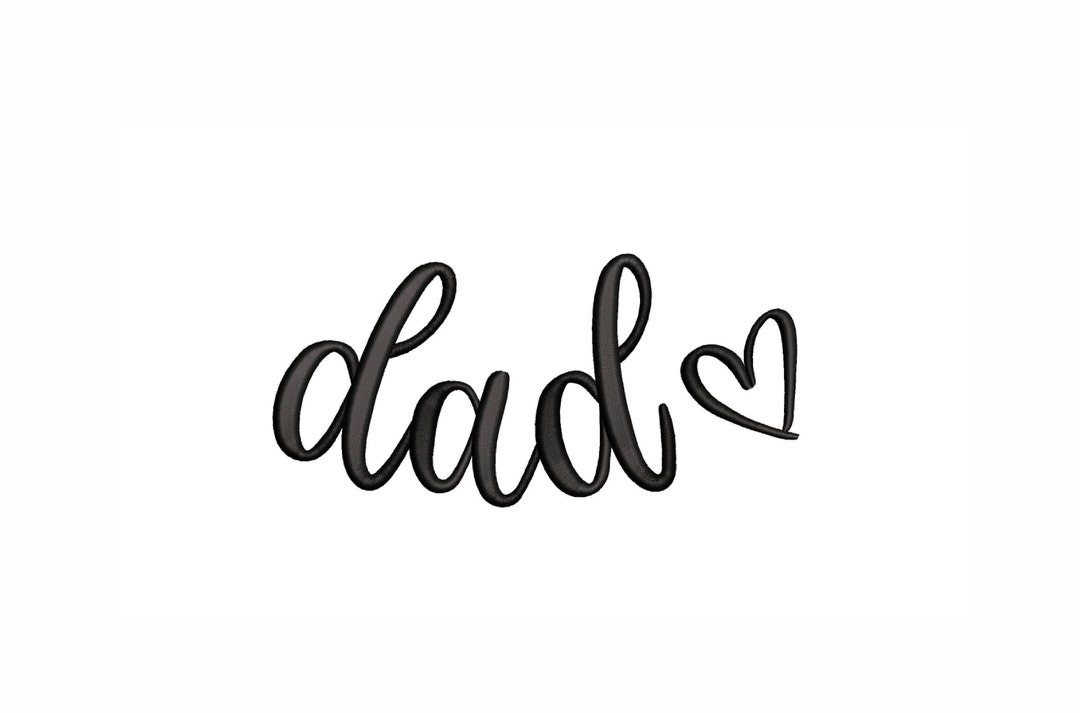 Curved Dad Machine Embroidery Design. 5 Sizes. Father Embroidery Design ...