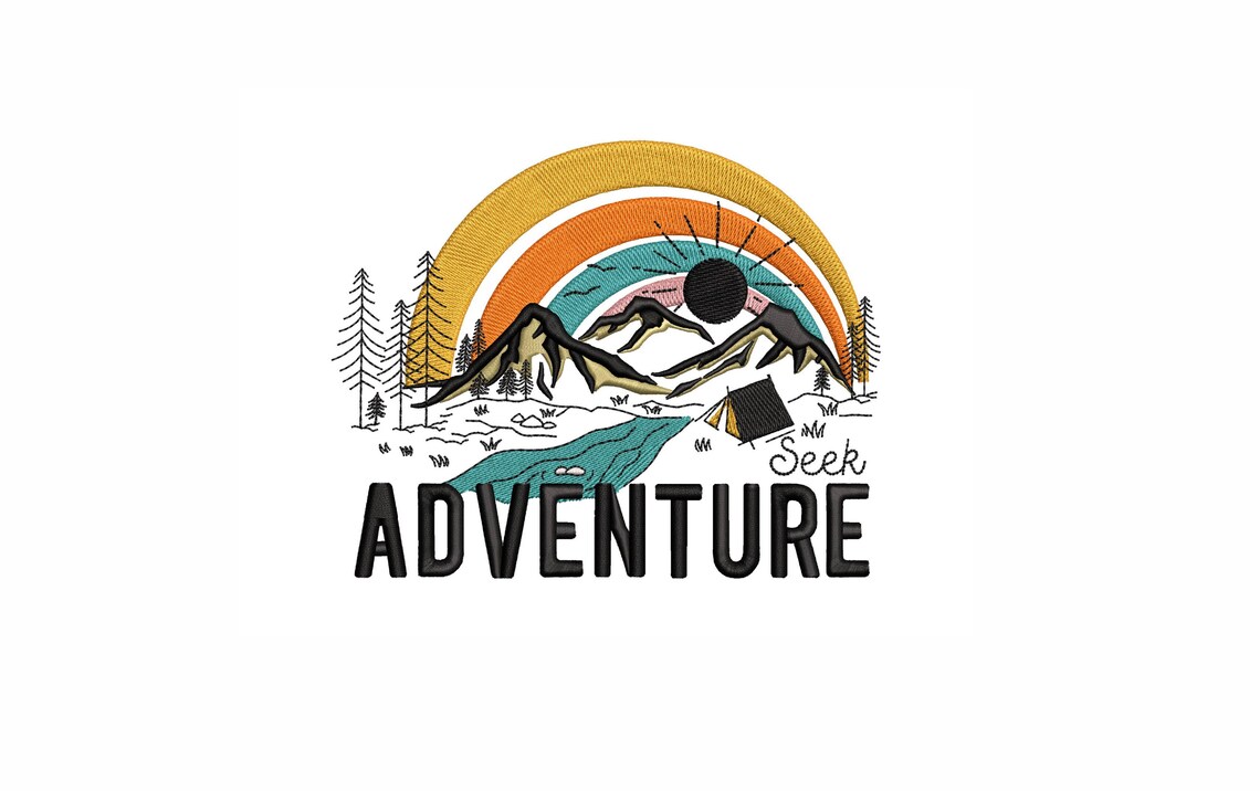 Seek Adventure Machine Embroidery Design. 3 Sizes. Nature Embroidery ...