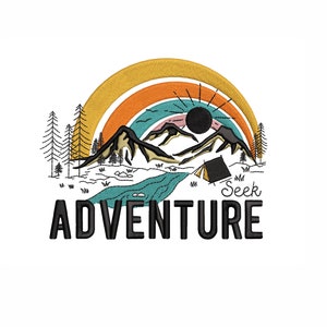 Seek Adventure Machine Embroidery Design. 3 Sizes. Nature Embroidery ...