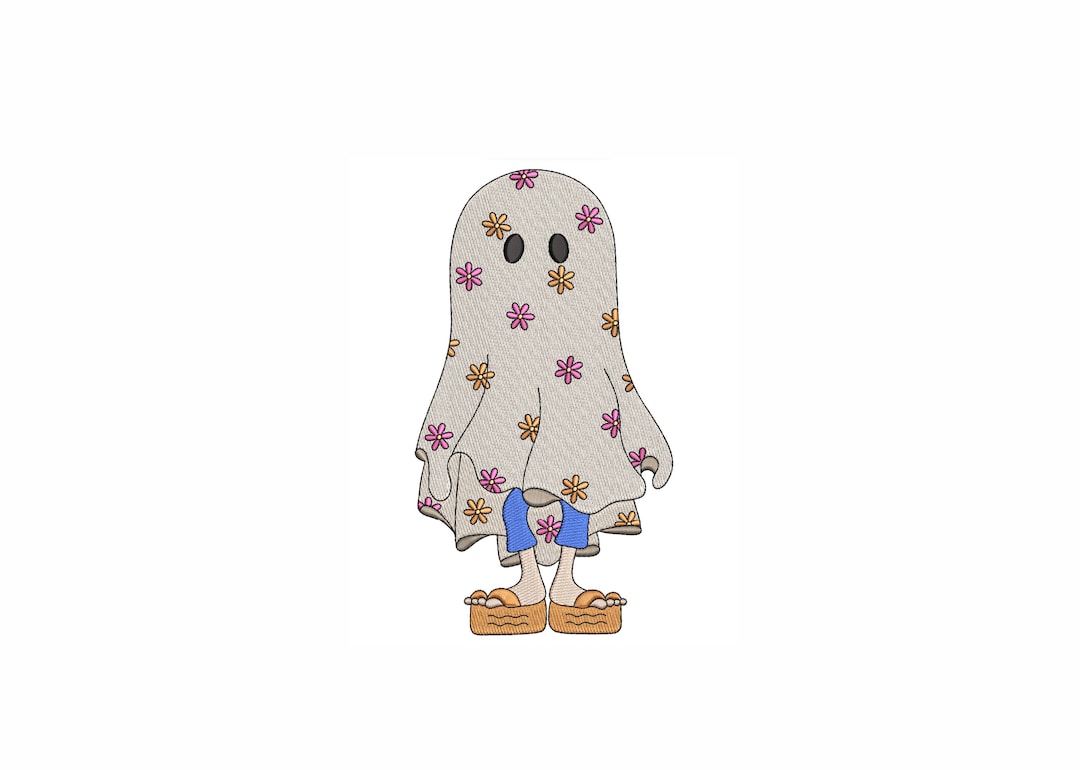 Ghost Machine Embroidery Design. 3 Sizes. Halloween Embroidery Design ...