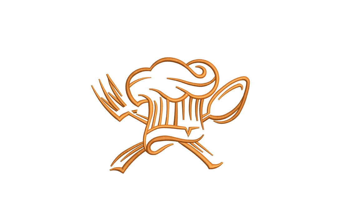 Chef's Hat Machine Embroidery Design. 3 Sizes. Chef Embroidery Design ...
