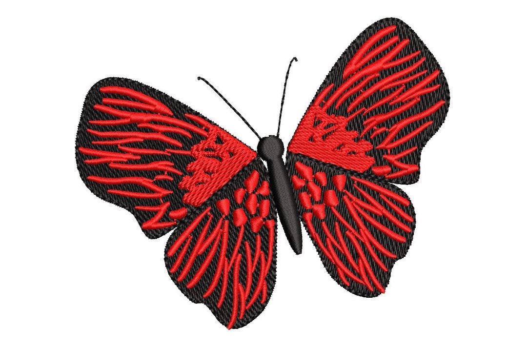 Butterfly Machine Embroidery Design. 4 Sizes. Insects Embroidery Design ...