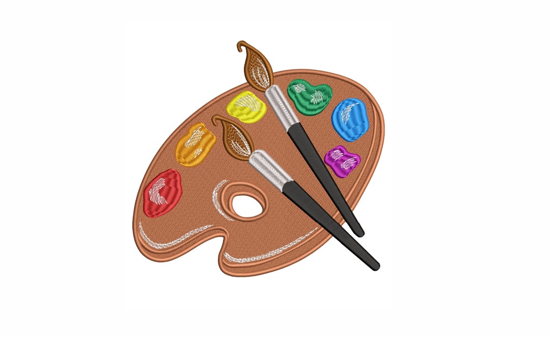 Color Palette Machine Embroidery Design. 5 Sizes. Painter's Palette ...