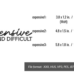 Expensive and Difficult Machine Embroidery Design. 3 Sizes. Funny ...