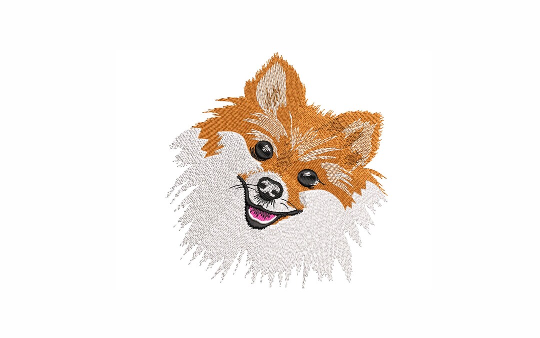 Pomeranian Dog Machine Embroidery Design. 4 Sizes. Pet Embroidery ...