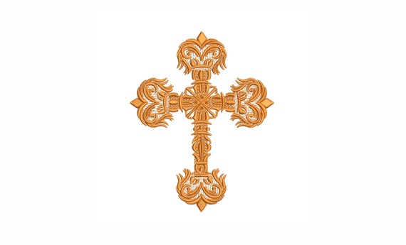 Cross Machine Embroidery Design. 4 Sizes. Religious Embroidery - Etsy
