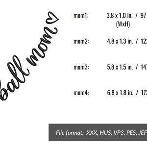 Baseball Mom Curved Machine Embroidery Design. 4 Sizes. Baseball Mom ...