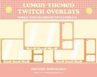 Lemon Picnic-themed Twitch Webcam Boarders/overlays - Etsy