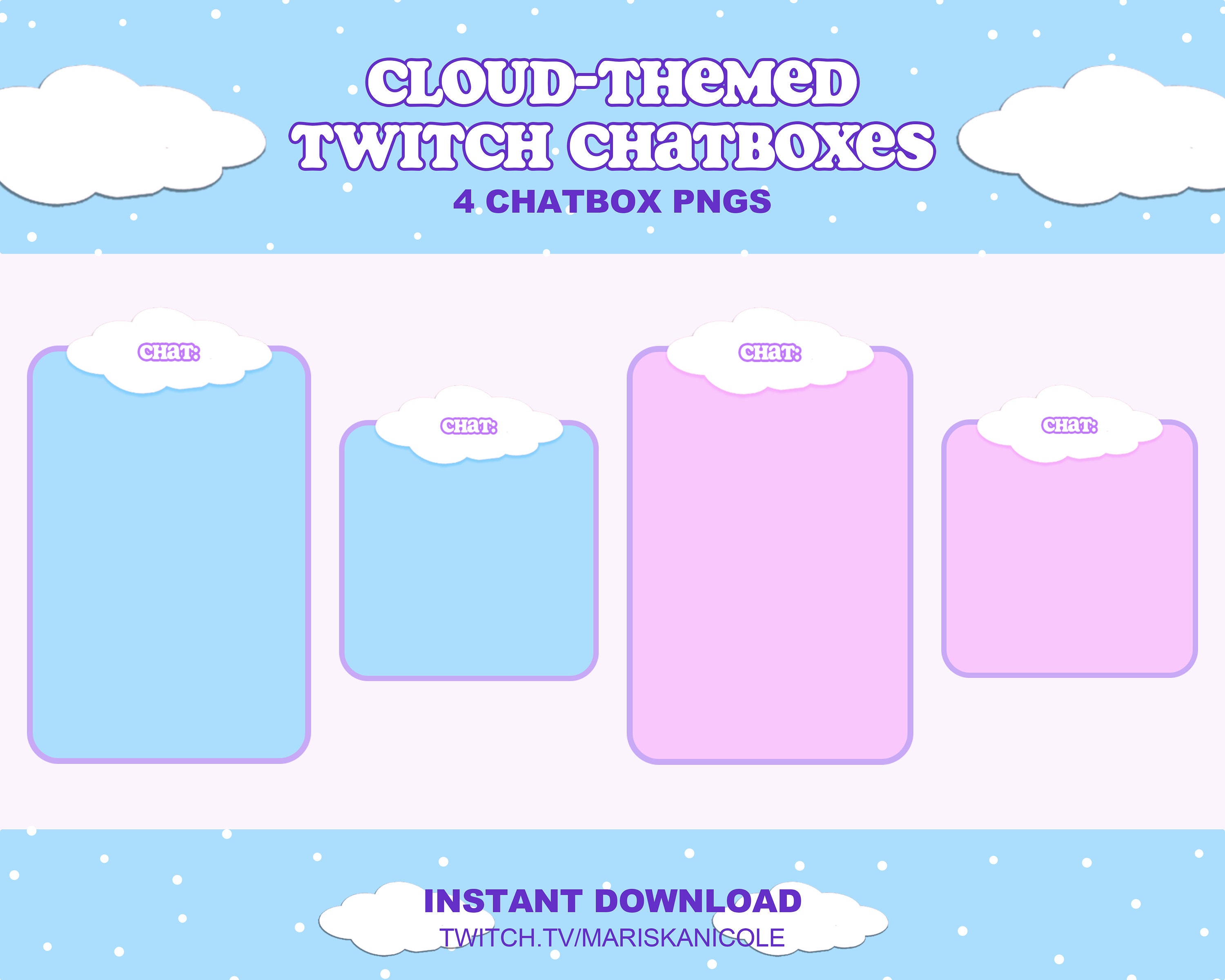 Cloud-themed Twitch Chatboxes - Etsy