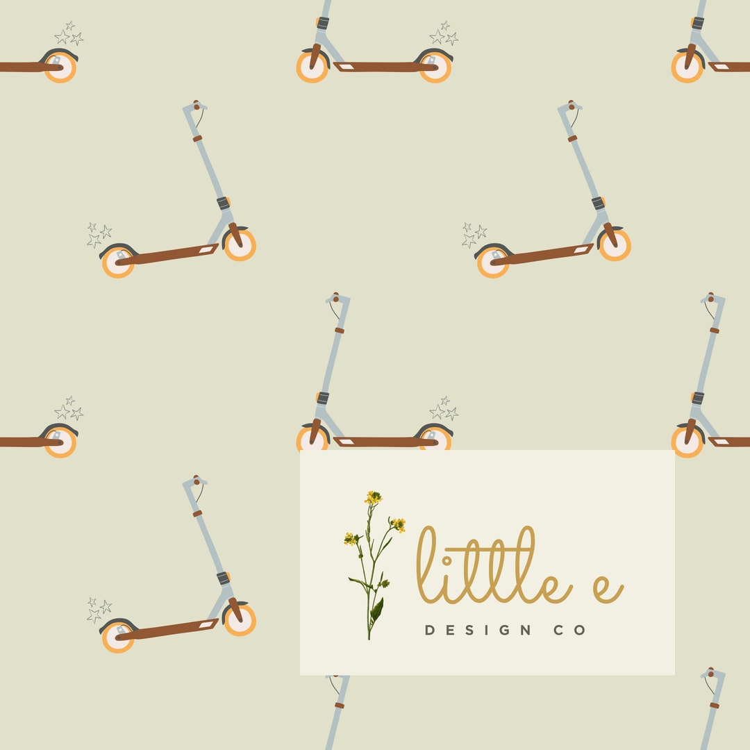 Scooter Seamless File, Minimal Seamless Pattern for Fabric, Summer ...