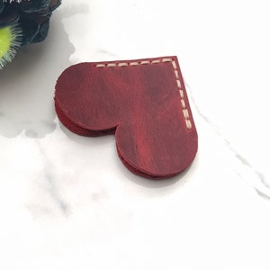 Cute Leather Heart Bookmark Template, How to Make Leather Bookmark ...