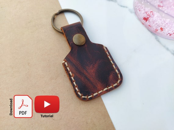 Simple Leather Airtag Keychain Pattern Easy Airtag Case Pdf - Etsy