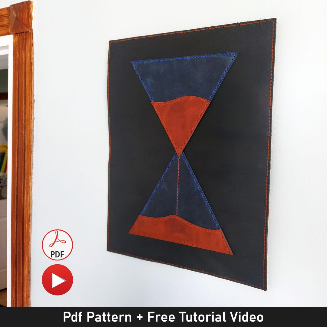 Leather Pattern, Time Waits for No One, Leather Hourglass Wall Art ...