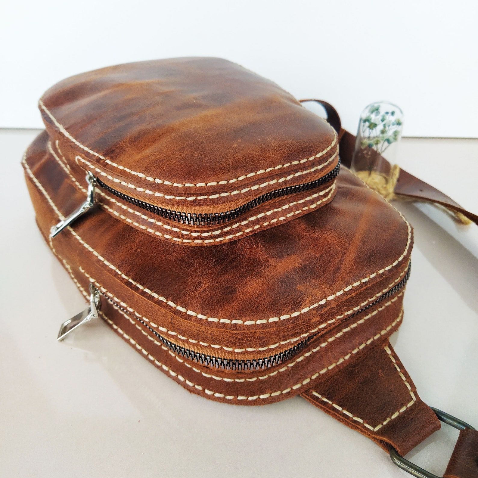 Leather Crossbody Travel Sling Bag Pdf Pattern, Sling Bag Sewing ...