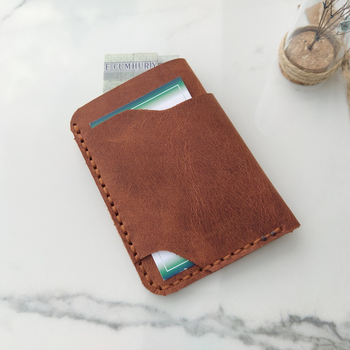 Slim Leather Wallet Template Card Holder Pattern Diy Pdf - Etsy