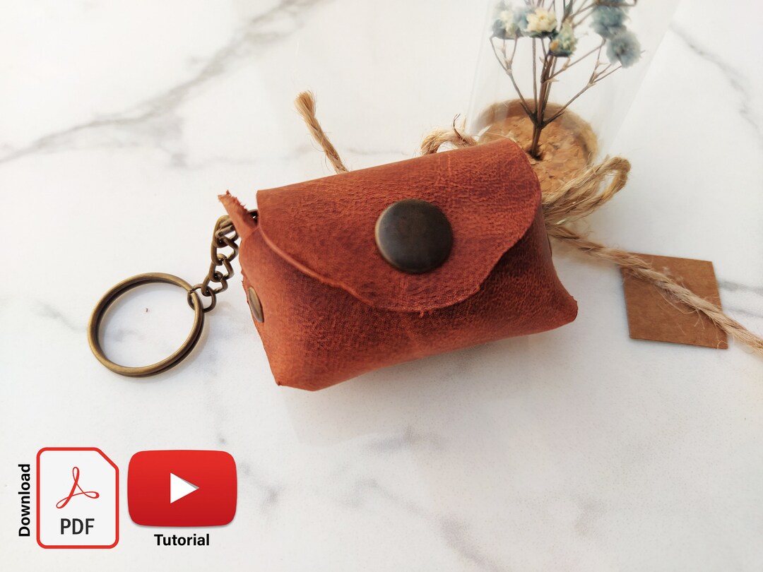 Unisex Leather Coin Purse Pdf Template, Coin Holder Pattern, Leather ...
