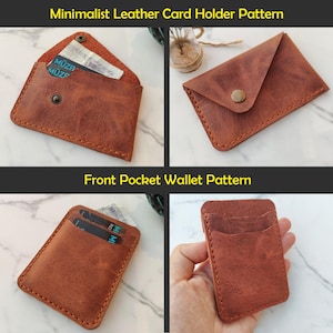 12 in 1 Leather Wallet Patterns Set With Extra Gifts, Leather Card ...