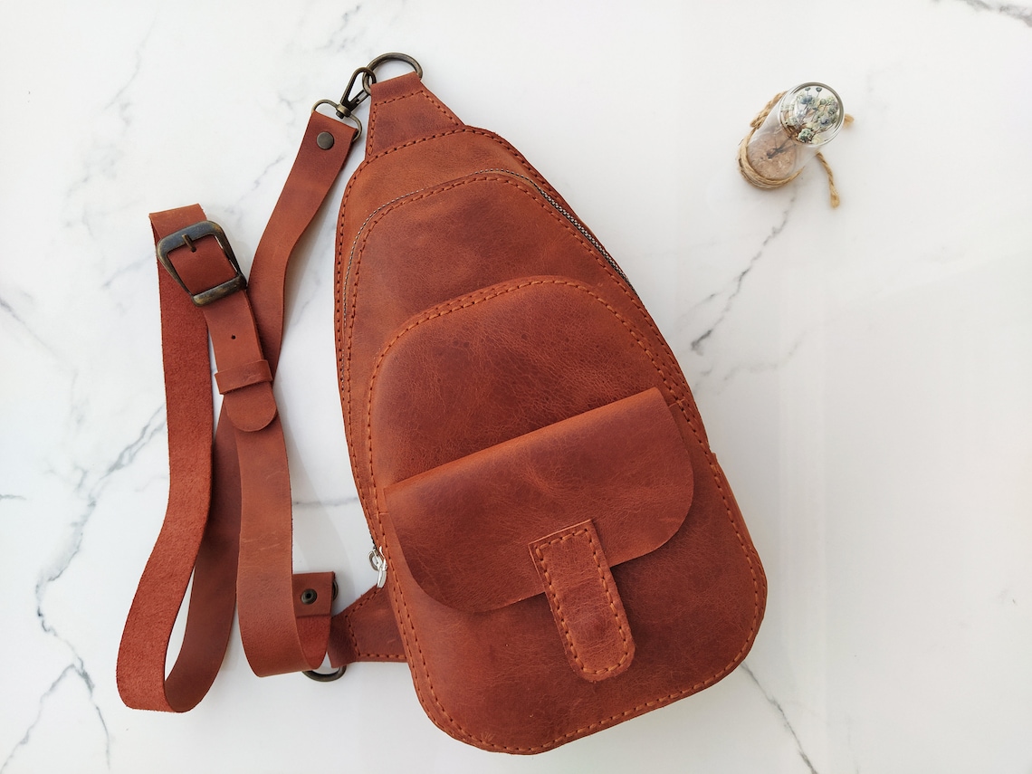 Leather Unisex Sling Bag PDF Pattern DIY Backpack Pattern - Etsy