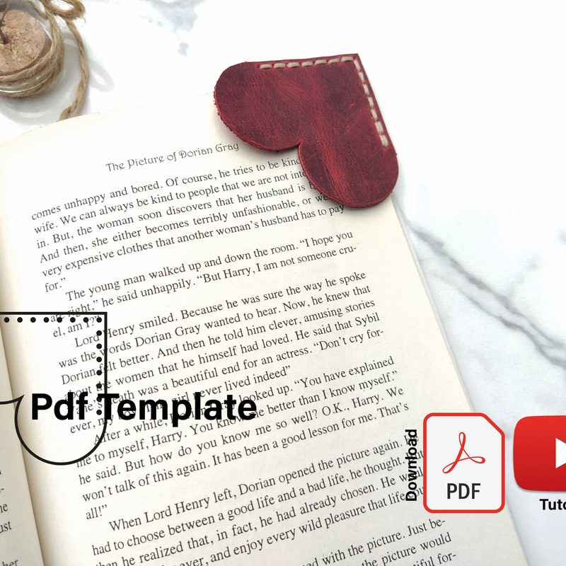 Heart Bookmark - Etsy