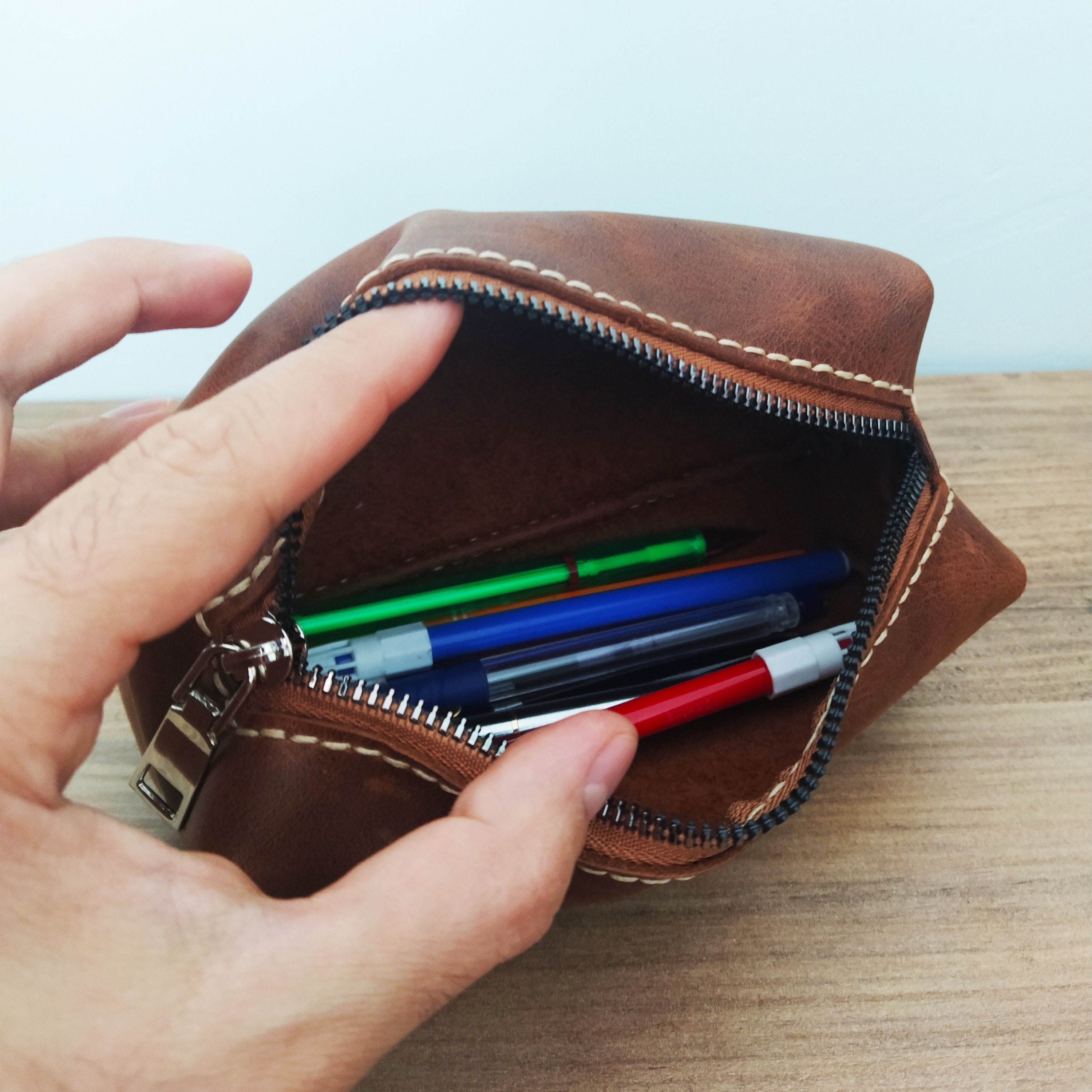 Easy Leather Pencil Case Pattern, Pencil Pouch Pdf, Pencil Holder ...